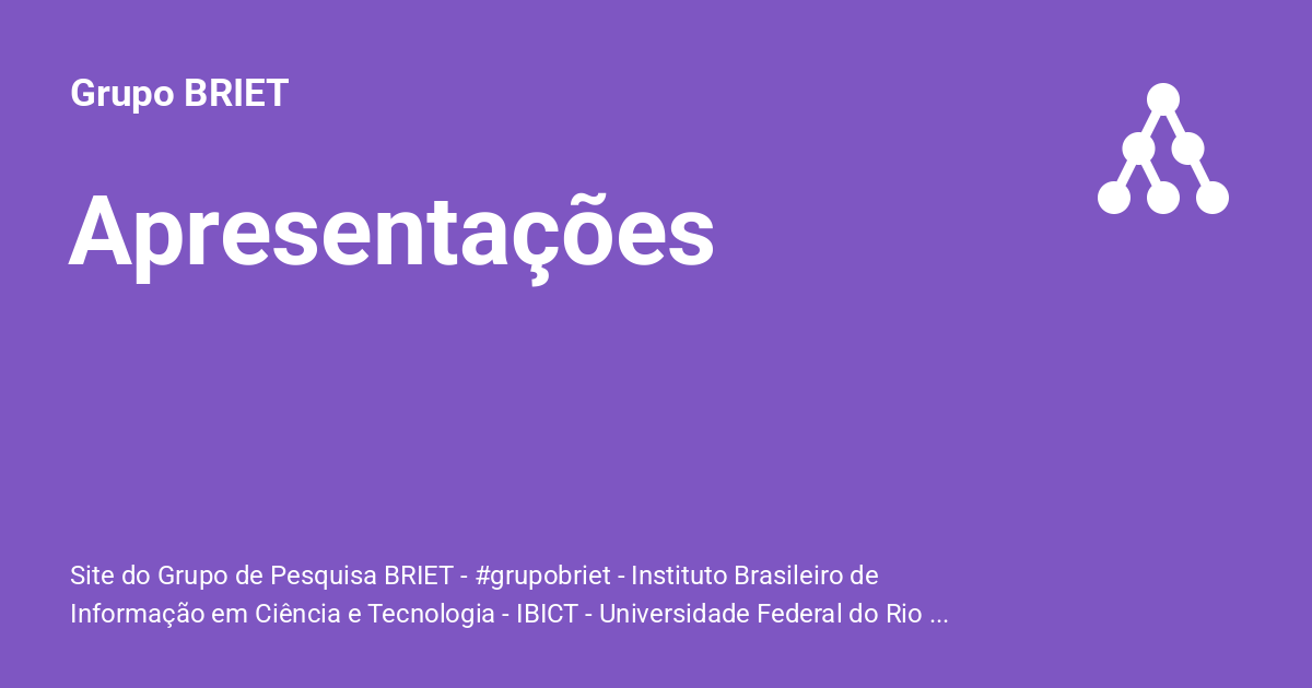 Apresentações - Grupo BRIET